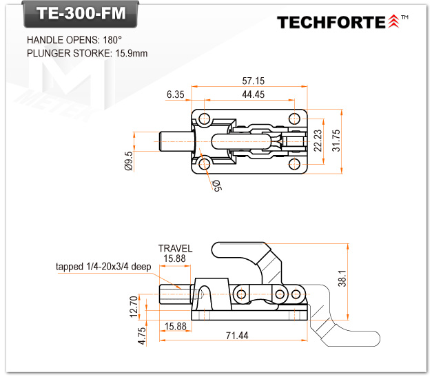 toggle clamps push pull TE-300-FM