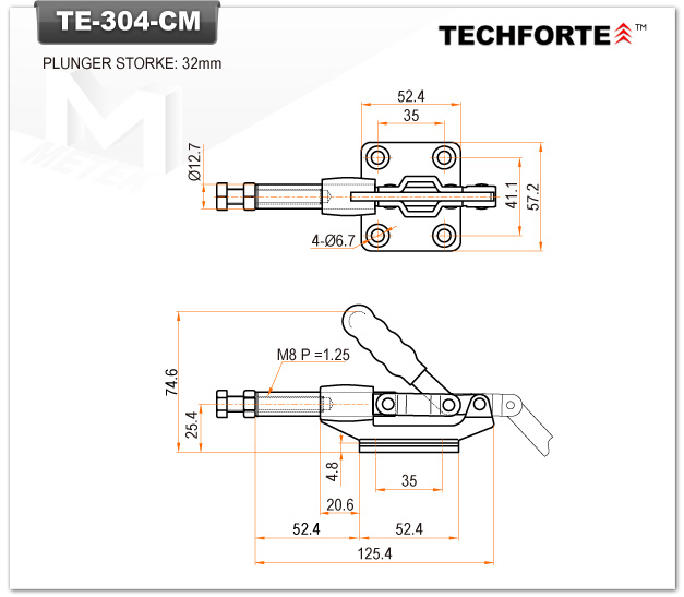 toggle clamps push pull TE-304