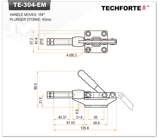 toggle clamps push pull TE-304