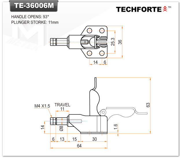 toggle clamps push pull TE-36006M