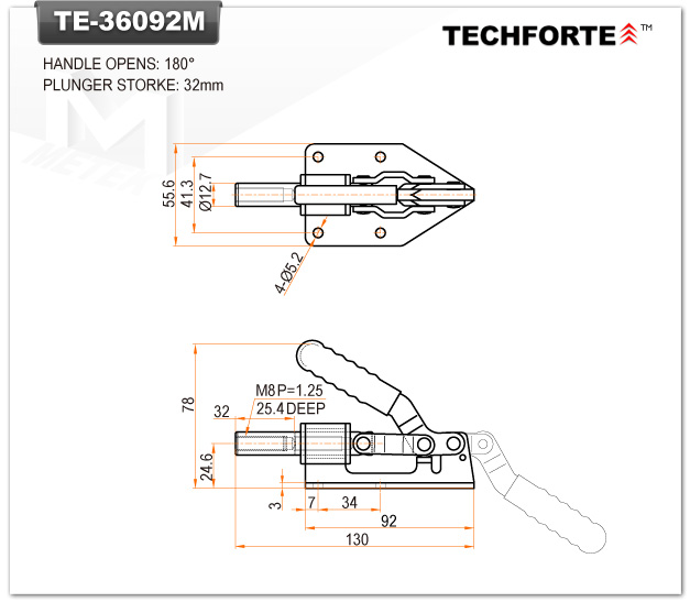 toggle clamps push pull TE-36092M
