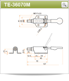 toggle clamps push pull TE-36070M